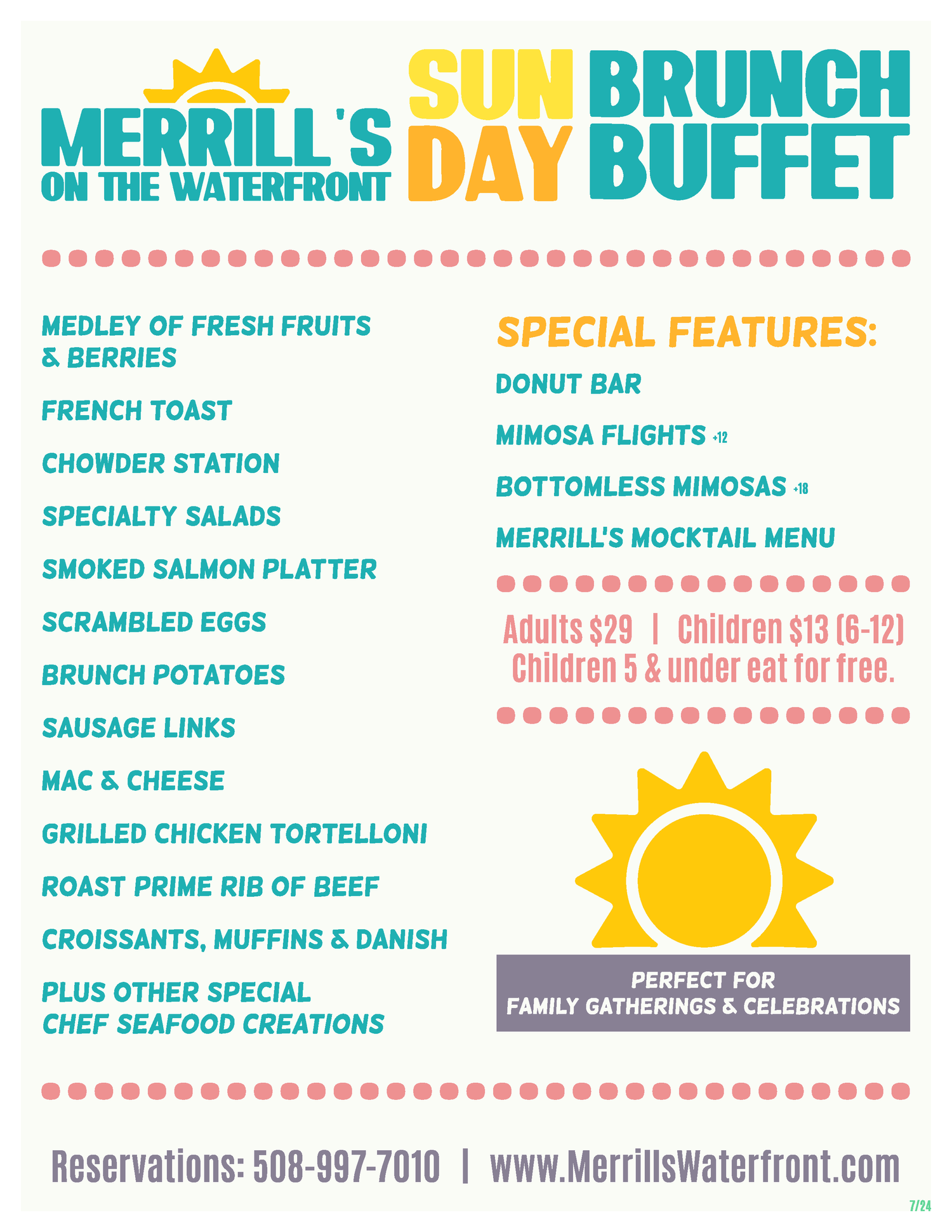 Menu — Merrill's on the Waterfront