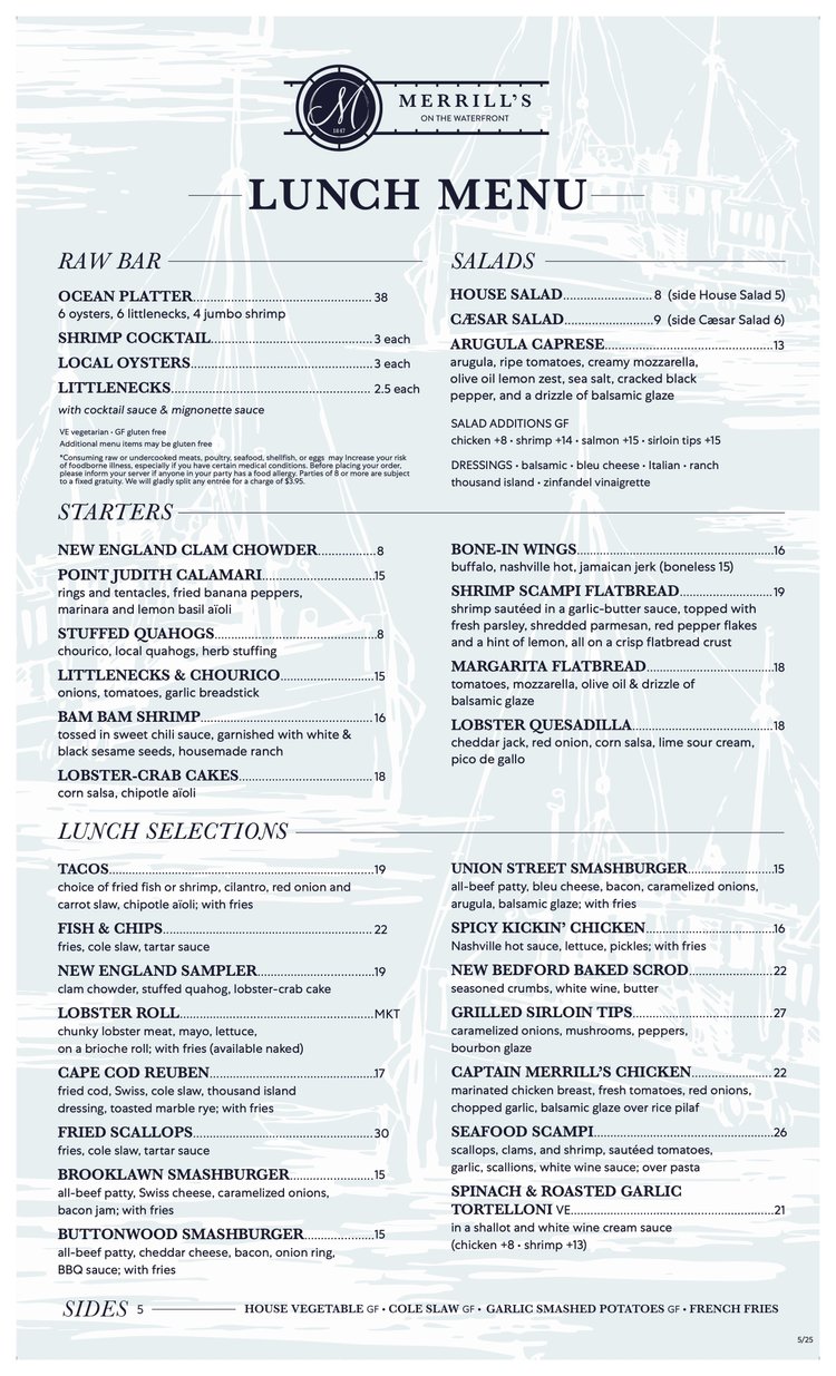 Menu | Explore Our Delicious Menu Today — Merrill's on the Waterfront