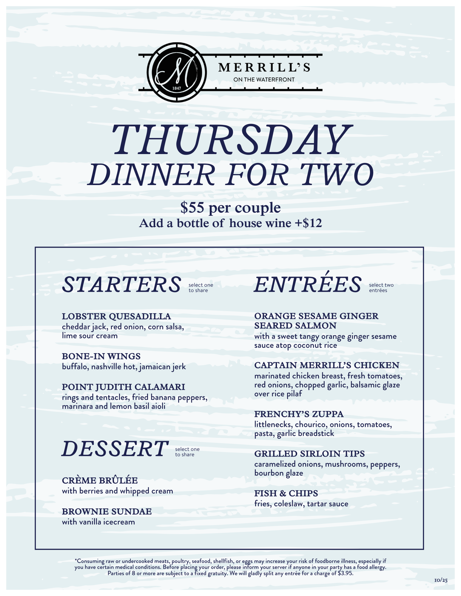 Menu | Explore Our Delicious Menu Today — Merrill's on the Waterfront
