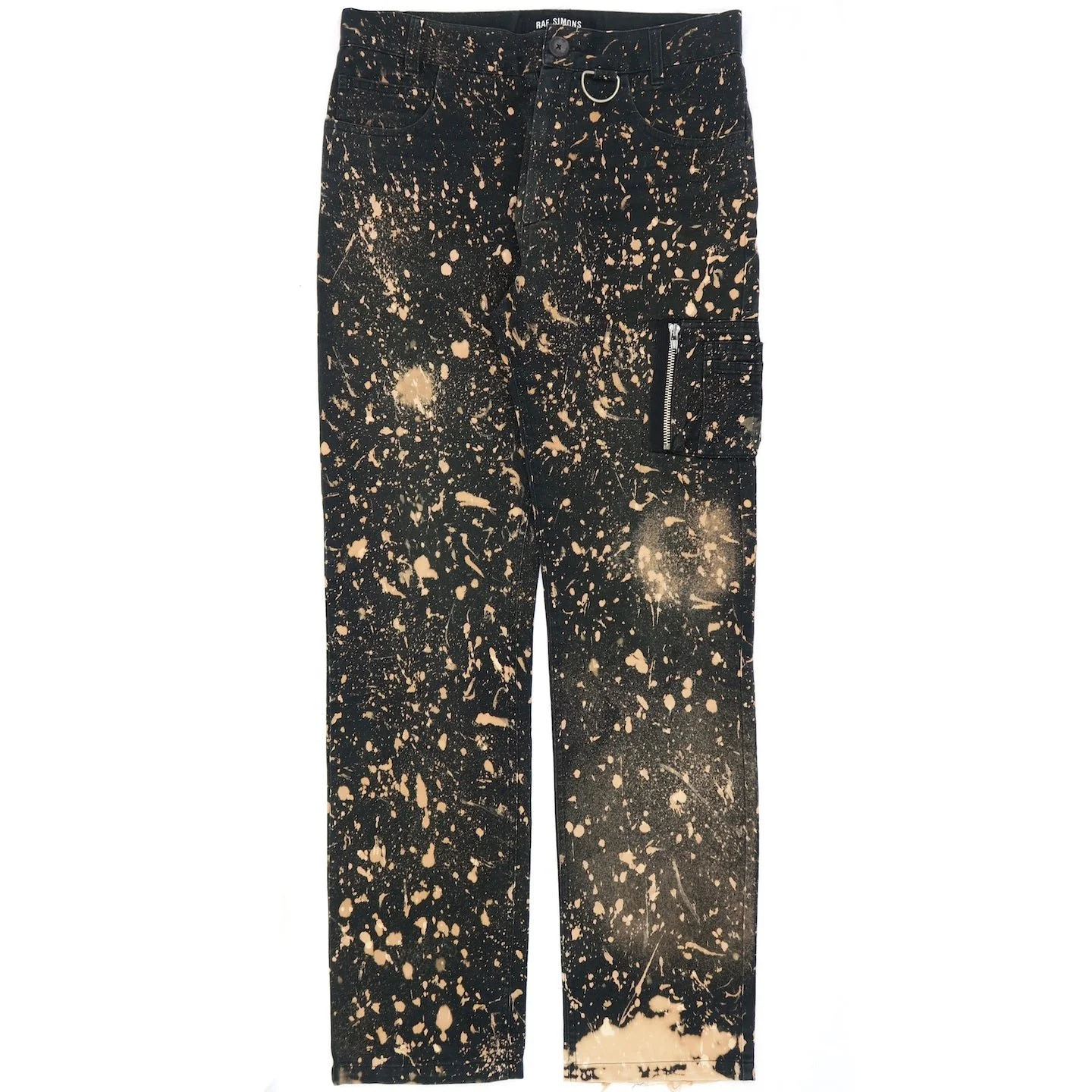 Raf Simons AW2001 “Riot Riot Riot” MA-1 Bleached Cargo Trousers ...