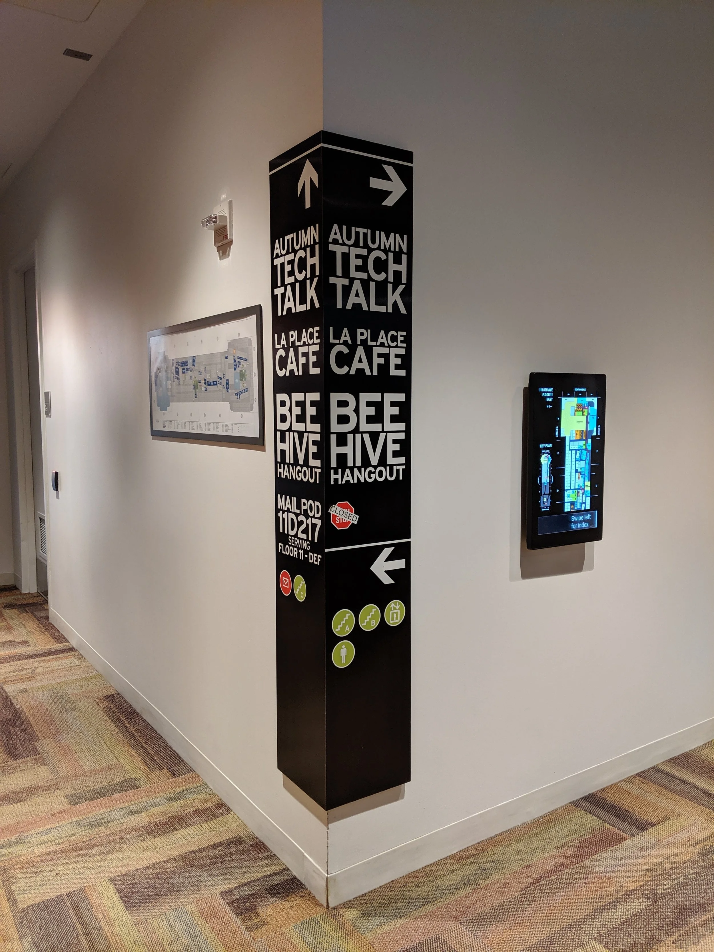 Office Building Wall Mounted Floor Plans — Touch Graphics