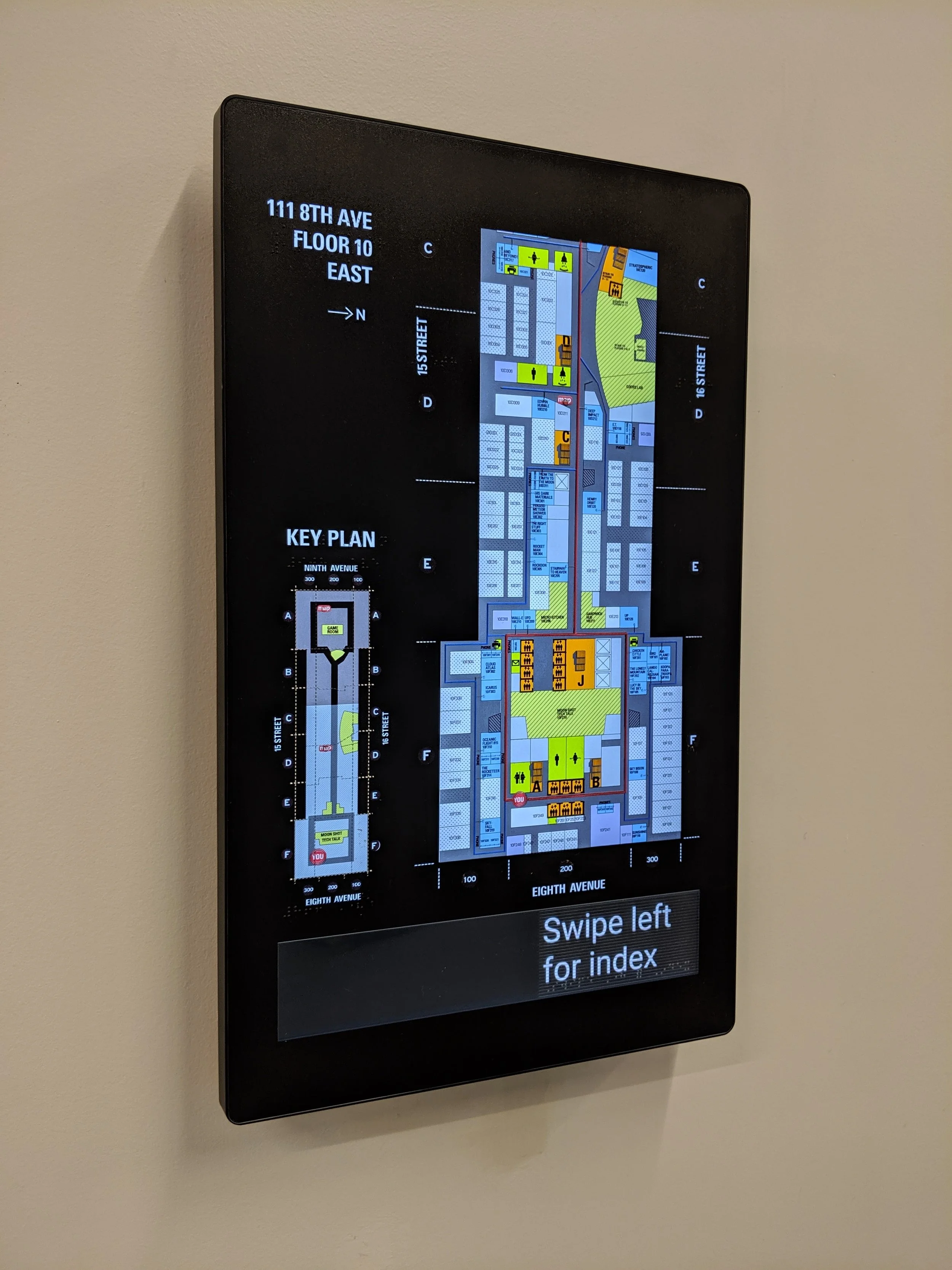 Office Building Wall Mounted Floor Plans — Touch Graphics