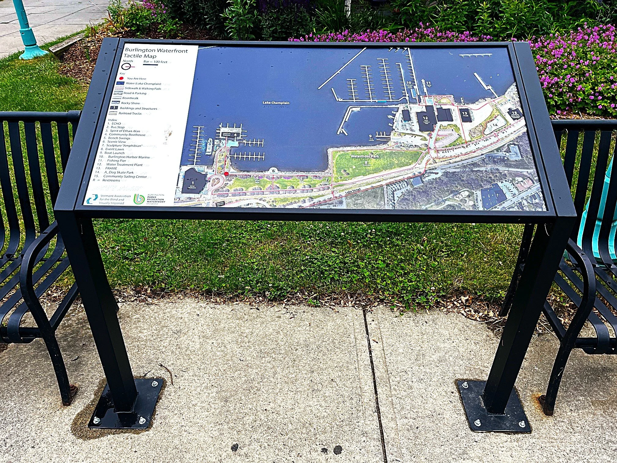 Waterfront Park Tactile Map-Burlington, Vermont — Touch Graphics