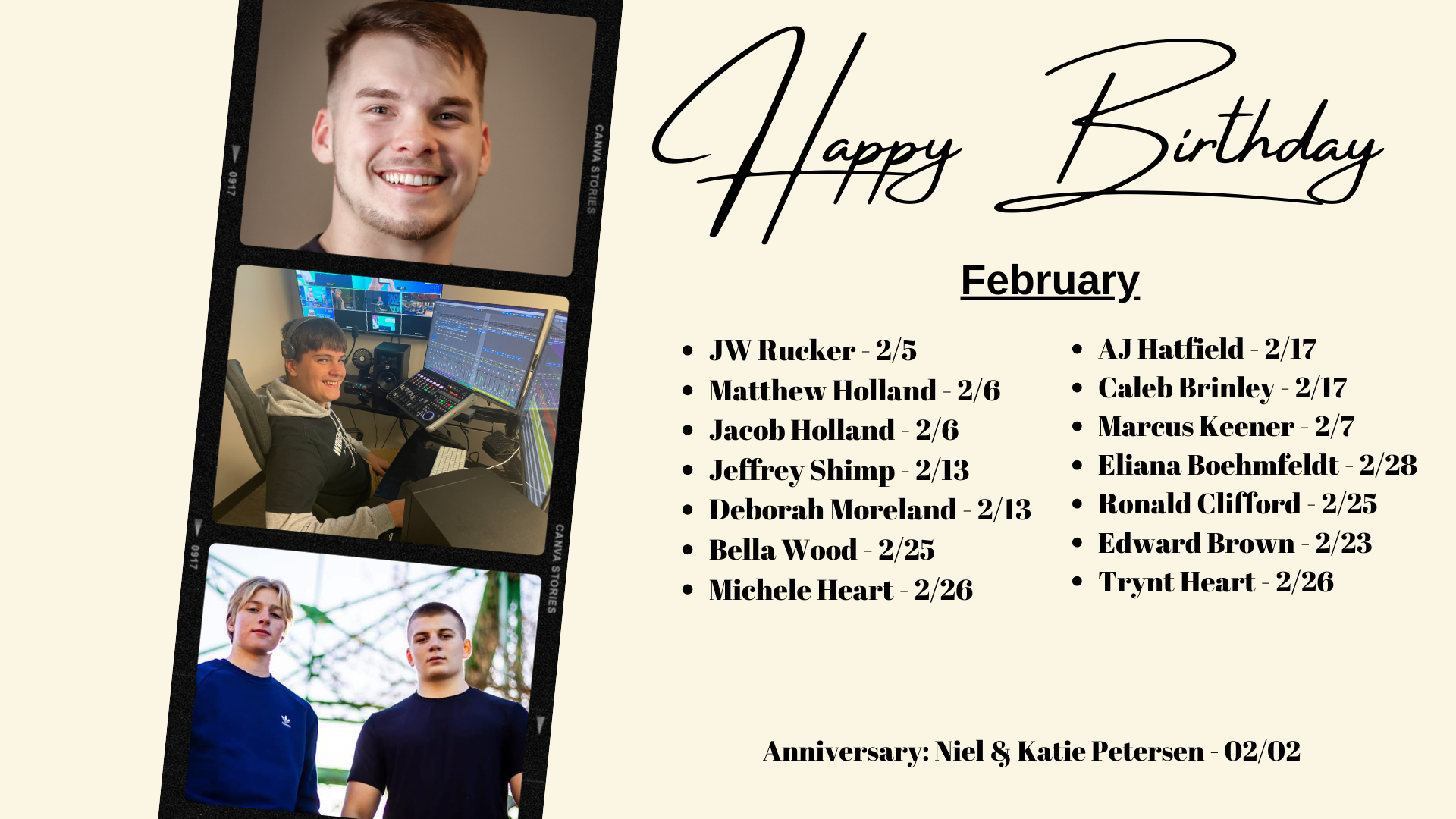 February Birthdays & Anniversaries! 🎉 — Harvest Revival Center