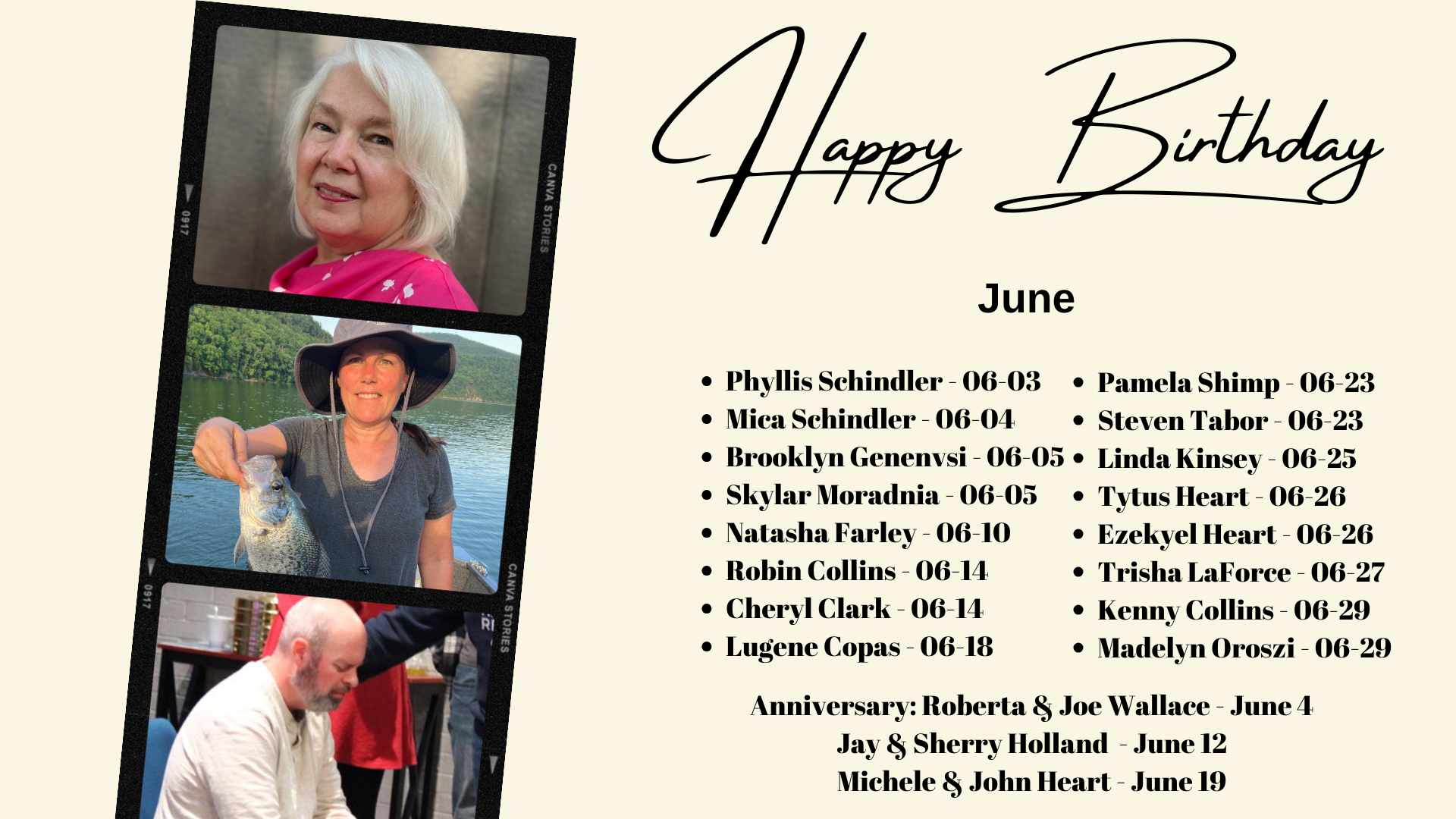June Birthdays & Anniversaries! 🎉 — Harvest Revival Center