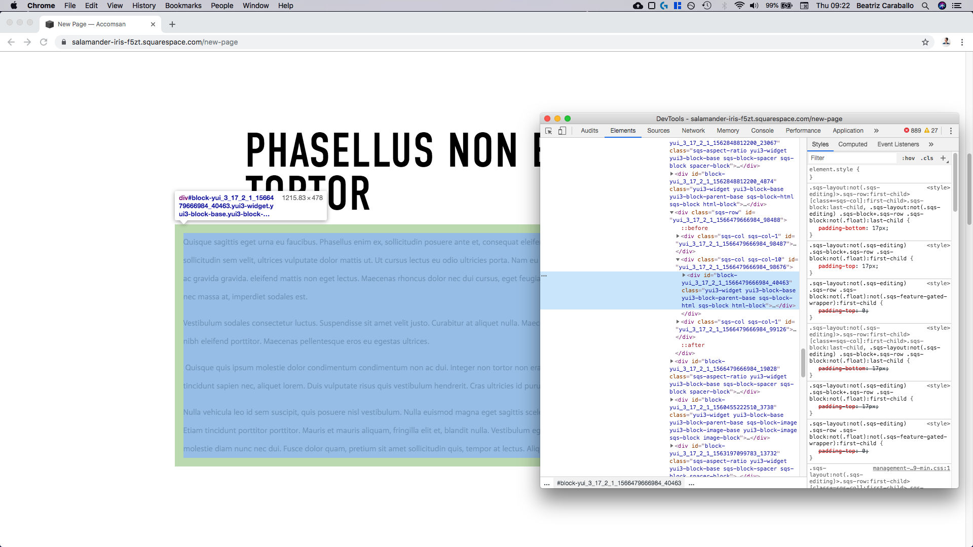 How to create a multi-column text block in Squarespace, without using separate blocks (7.0 & 7.1 ...