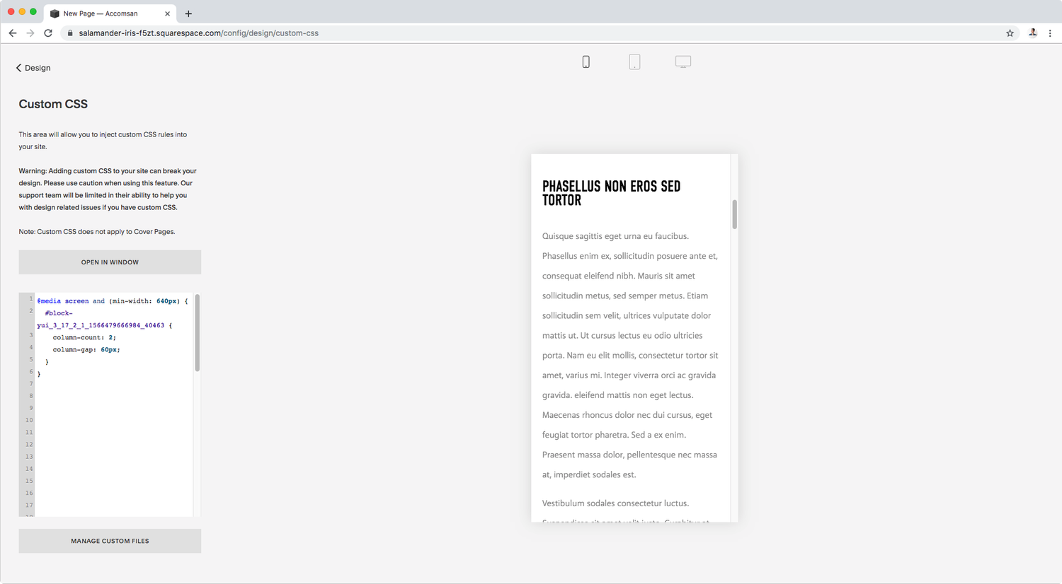 How to create a multi-column text block in Squarespace, without using ...