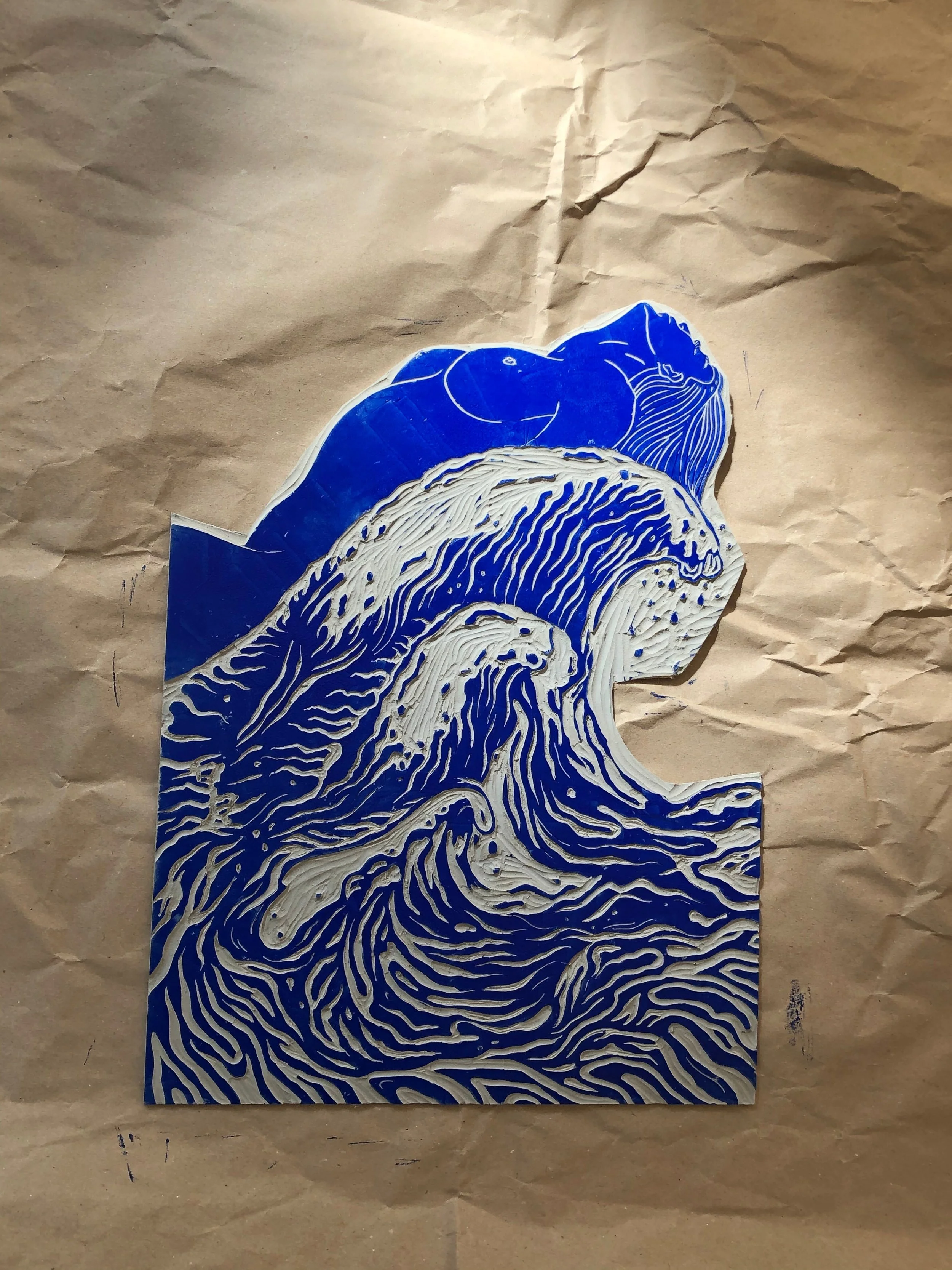 Maliv shop illustration linogravure linocut
