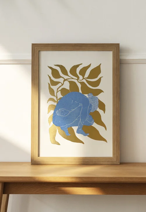 Maliv shop illustration linogravure linocut
