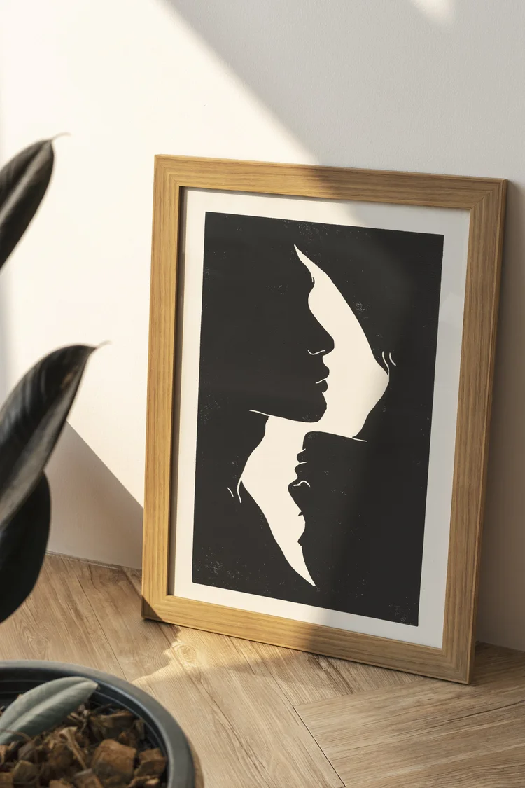 Maliv shop illustration linogravure linocut