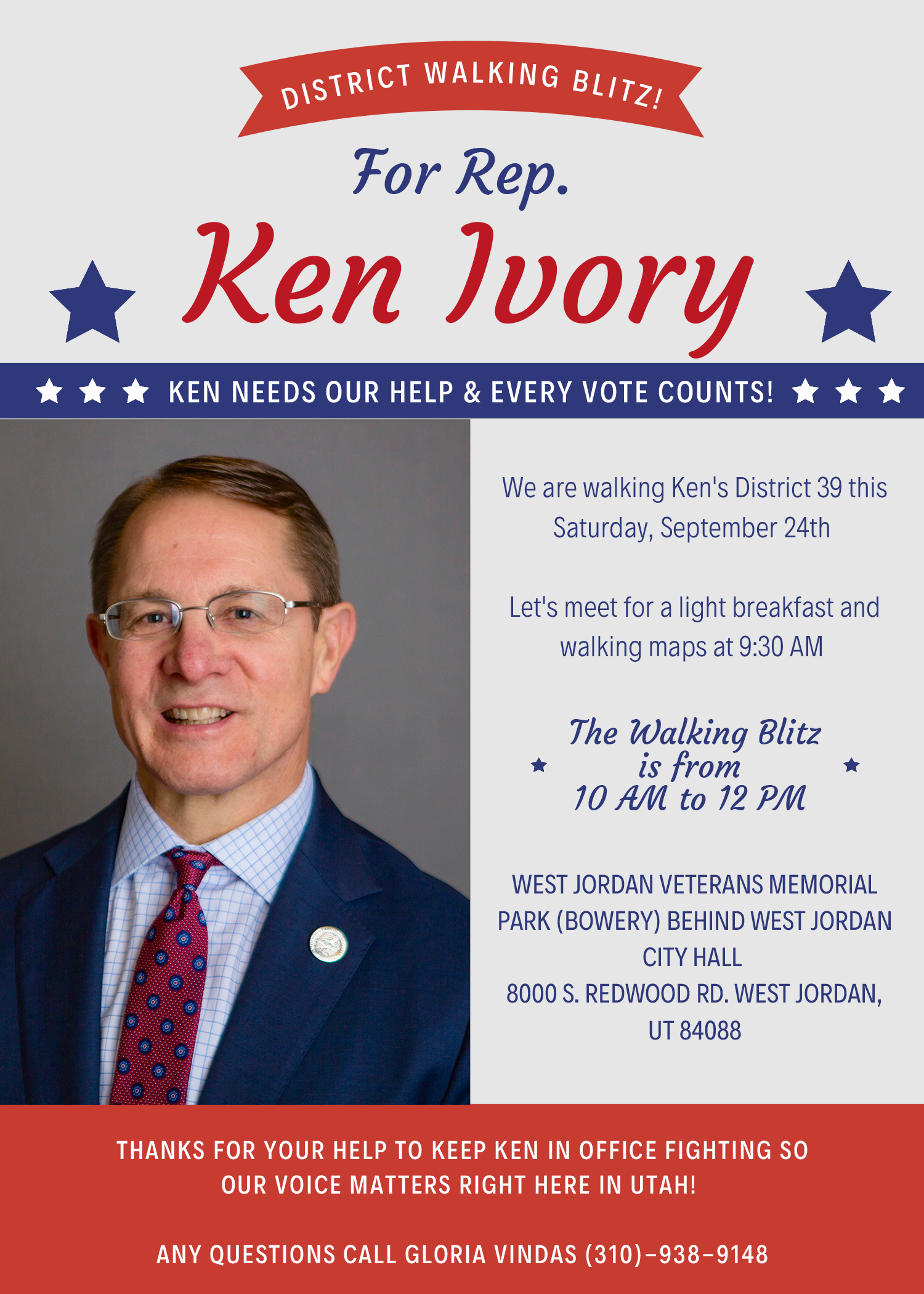 Door Knocking — Ken Ivory For Utah House District 39