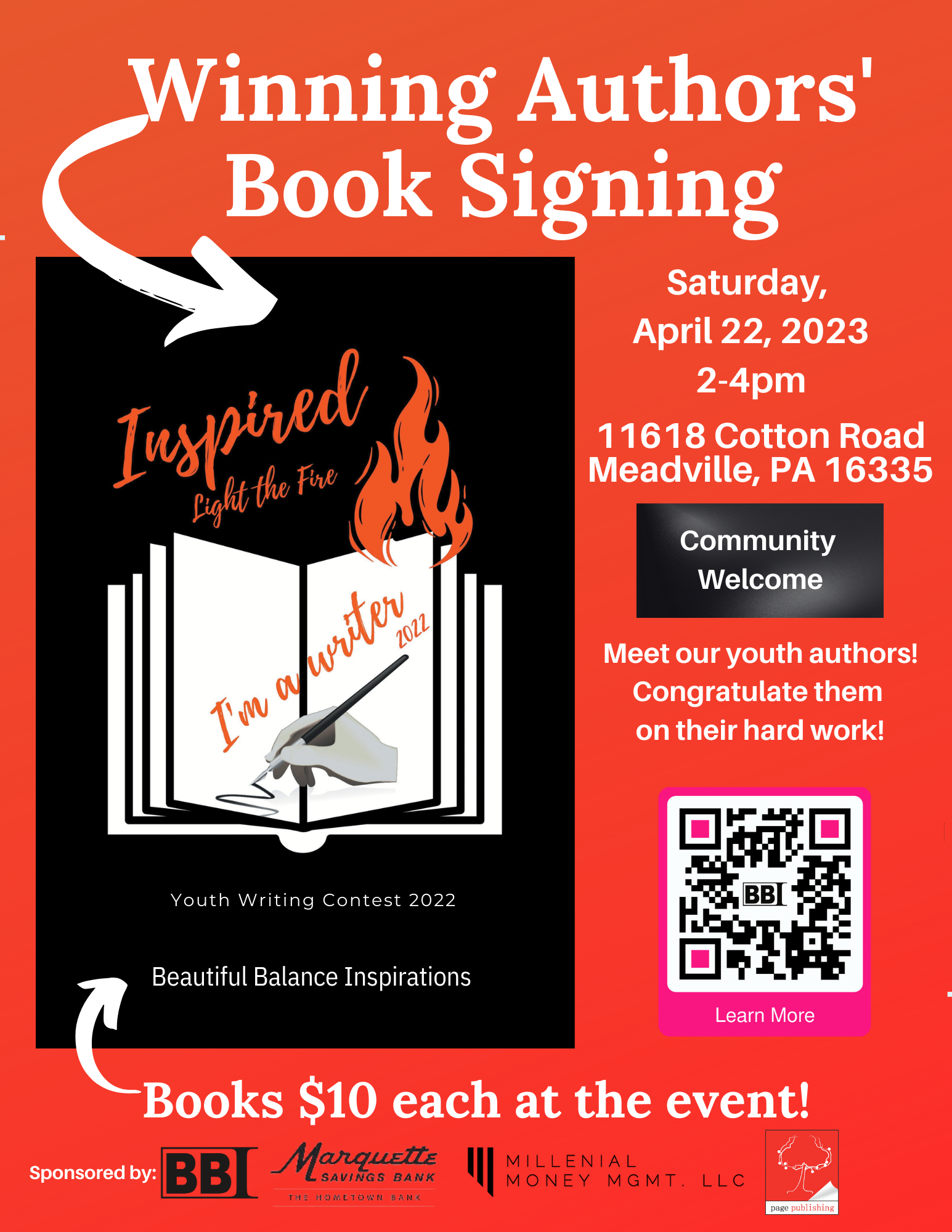 Youth Author Book Signing — Beautiful Balance Inspirations