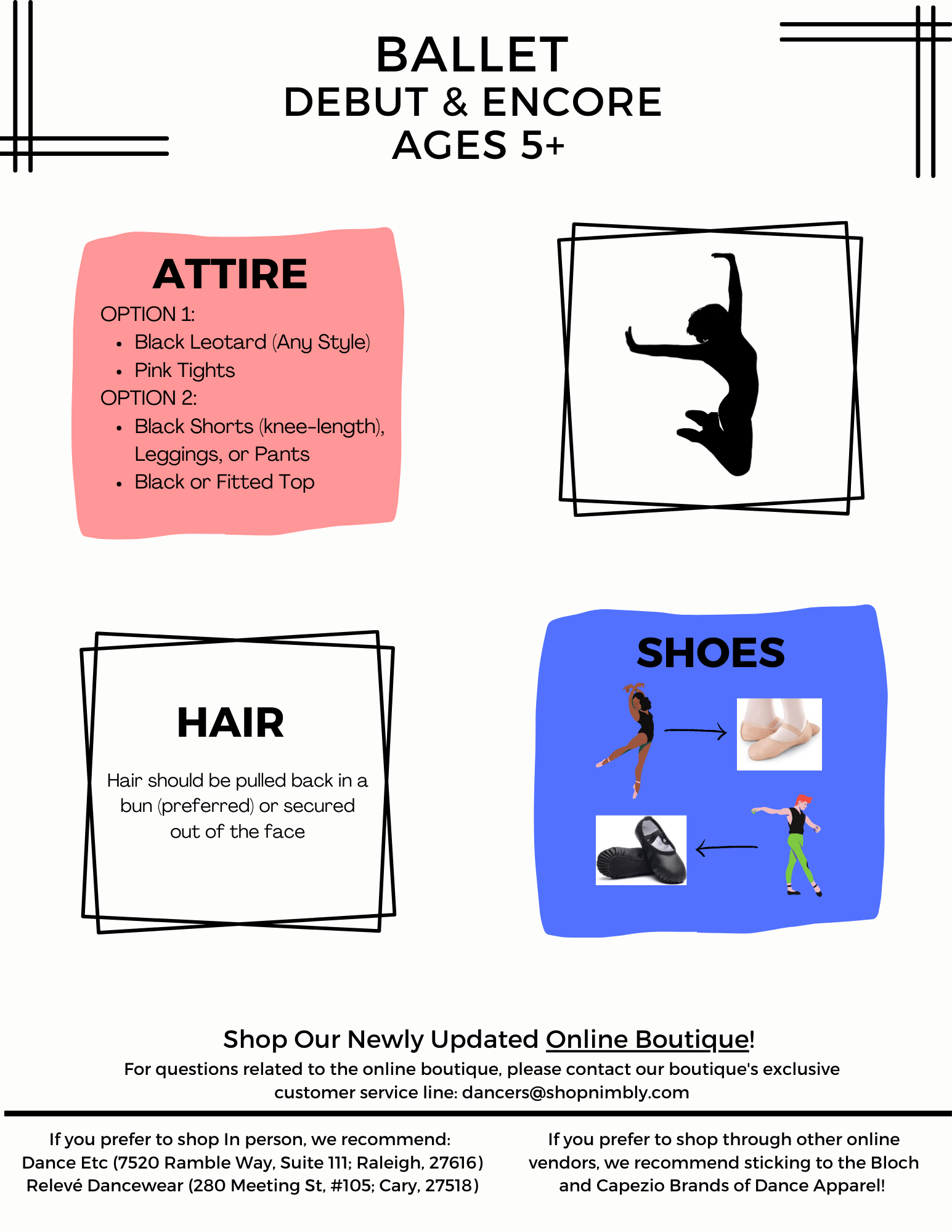 Dance Studio Dress Code — Stage Door Dance | Performing Arts Studio in ...