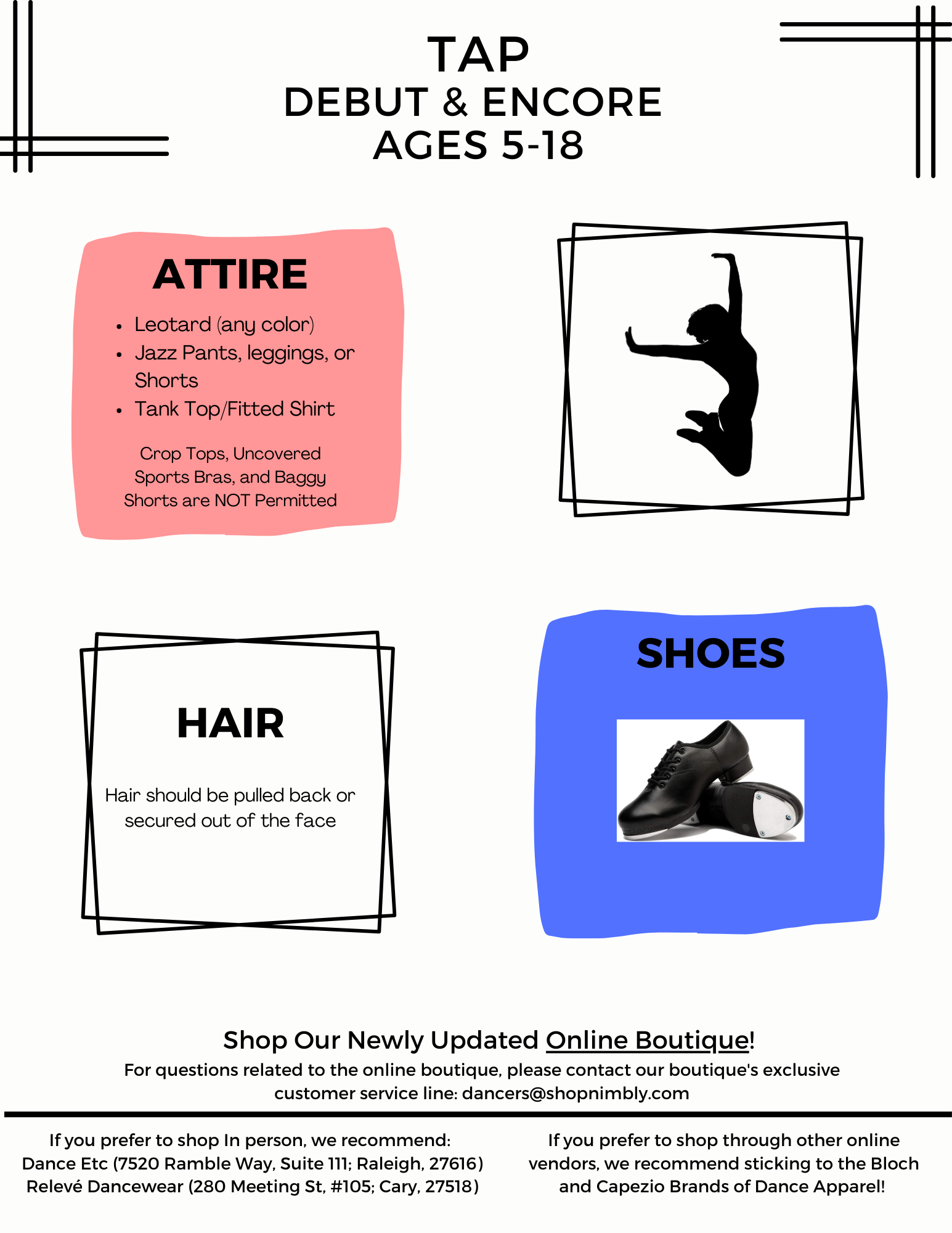 Dance Studio Dress Code — Stage Door Dance | Performing Arts Studio in ...