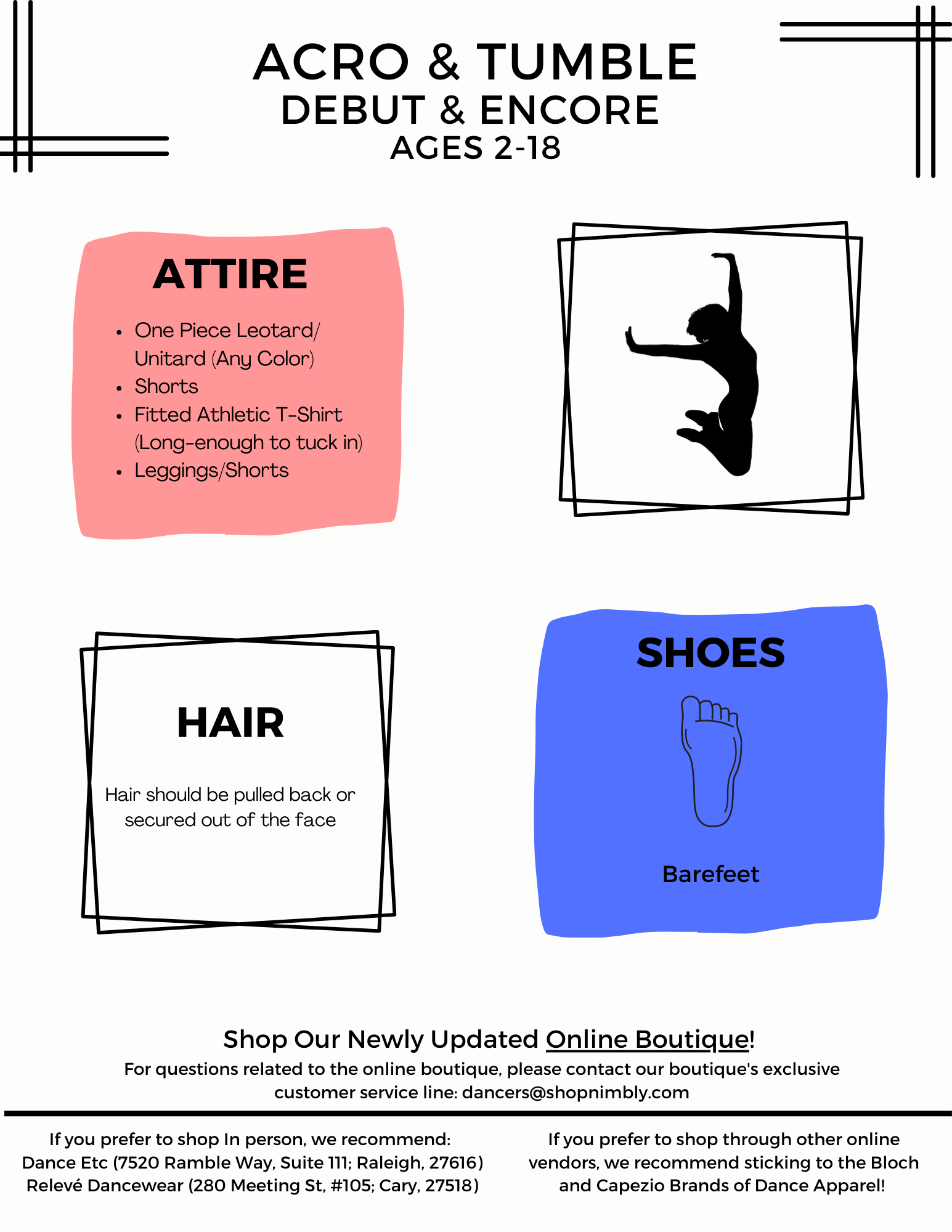 Dance Studio Dress Code — Stage Door Dance | Performing Arts Studio in ...