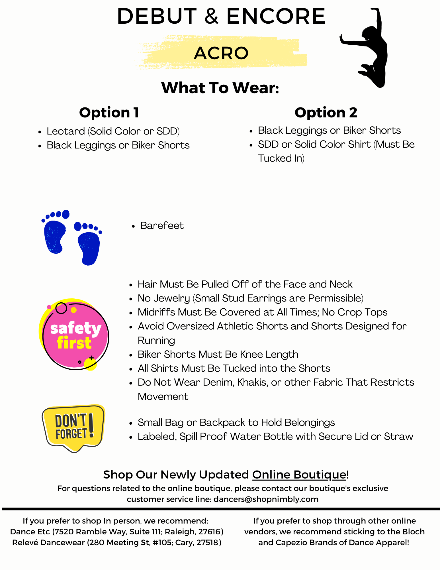 Dance Studio Dress Code — Stage Door Dance | Performing Arts Studio in ...