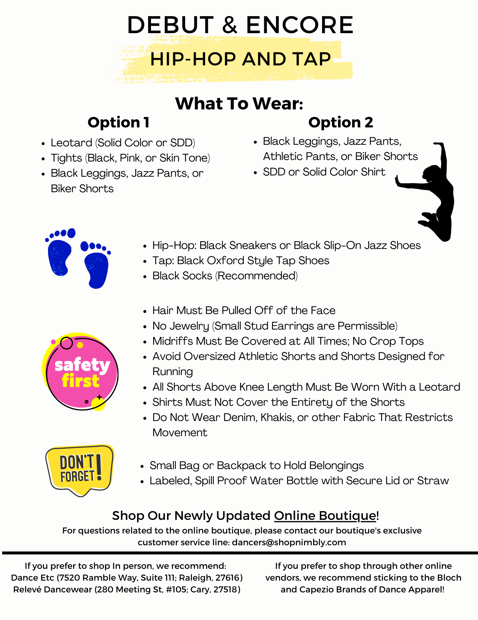 Dance Studio Dress Code — Stage Door Dance | Performing Arts Studio in ...