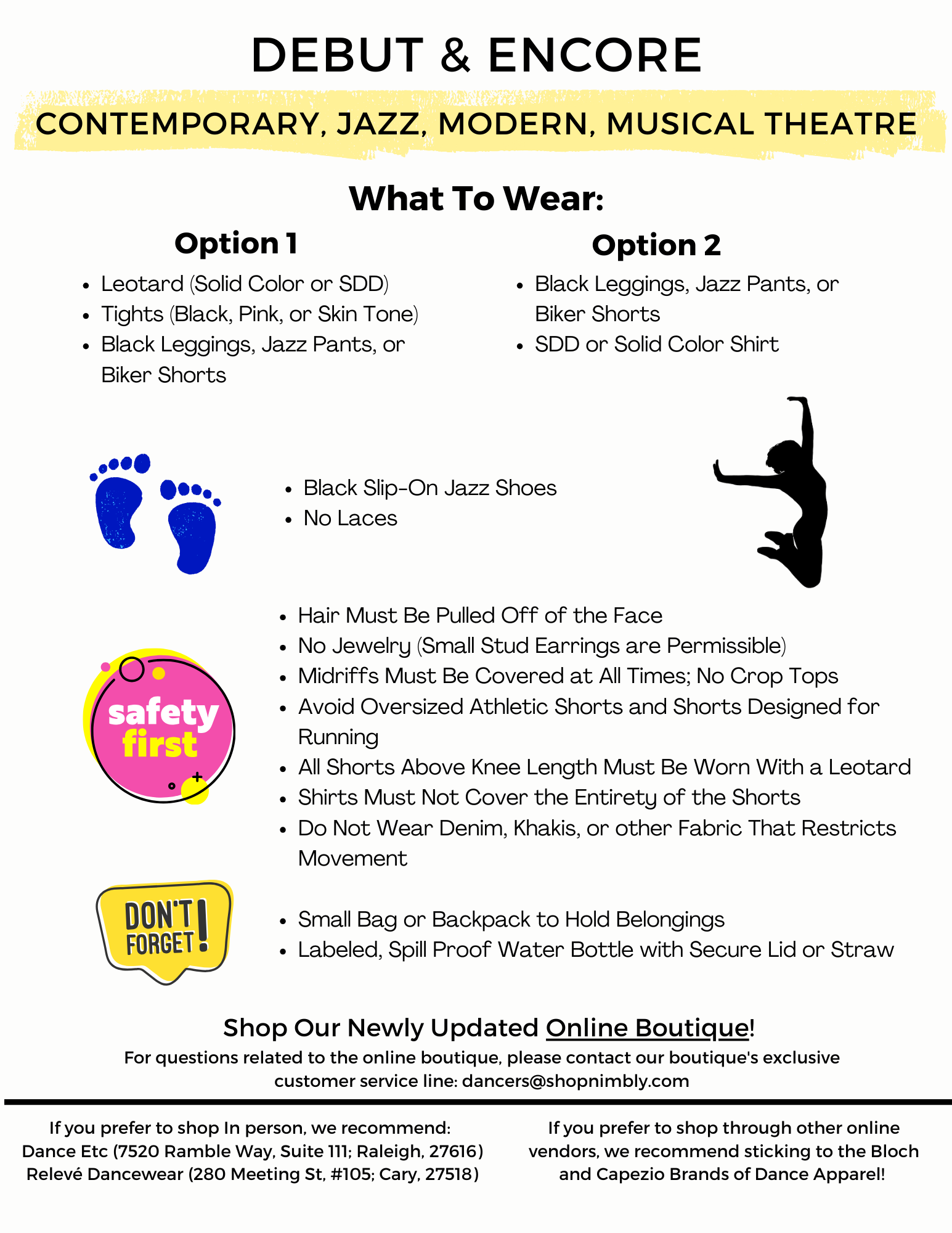 Dance Studio Dress Code — Stage Door Dance | Performing Arts Studio in ...