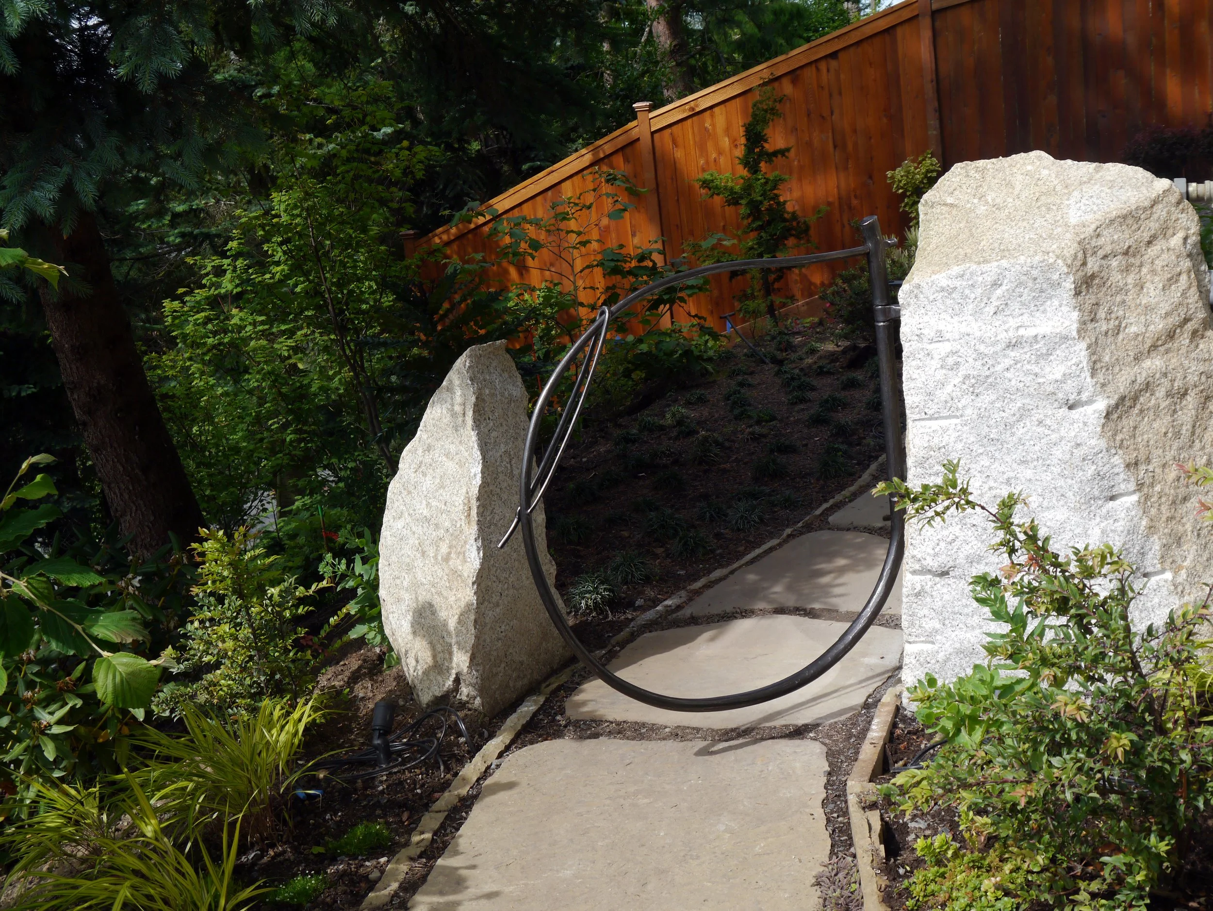 Stone Garden Gate — Canopy Art & Iron