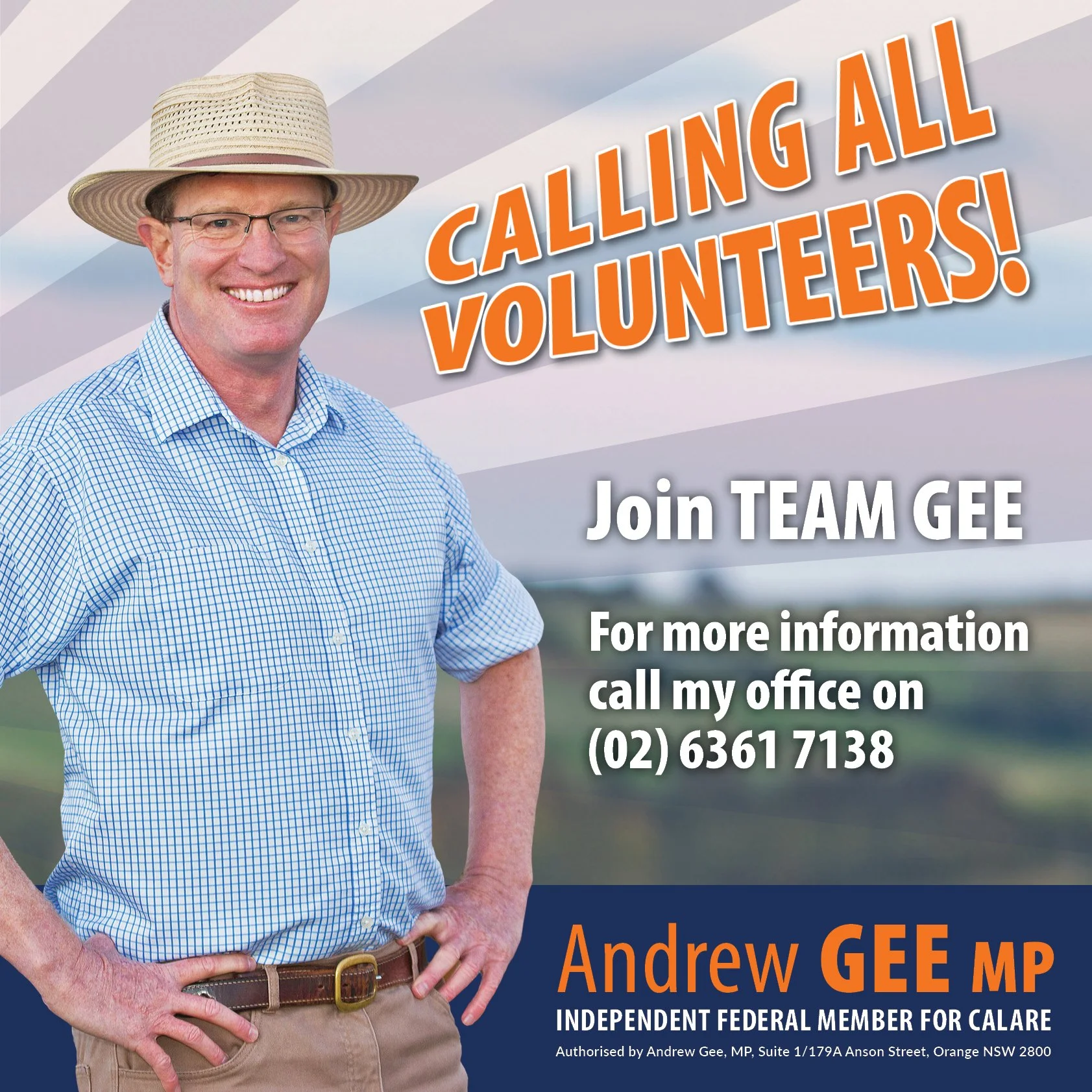 Volunteer — Andrew Gee MP | Member for Calare