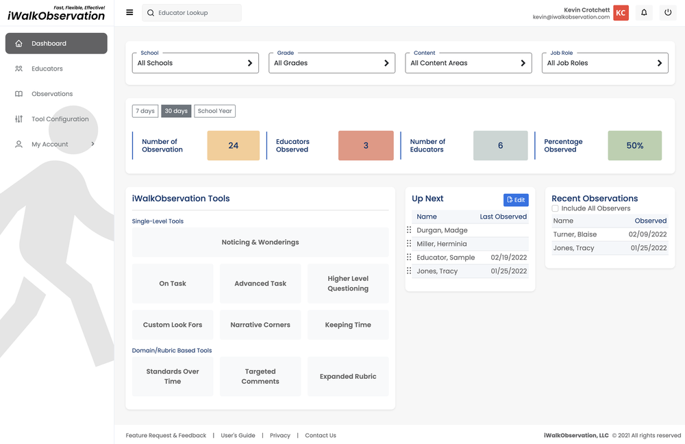 Toolset — iWalkObservation Web