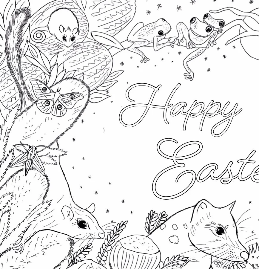 FREE Snuggled Away COLOURING DOWNLOAD — Sarah Matsuda︱Visual Artist