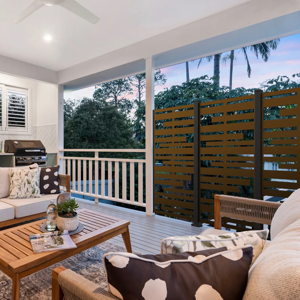 Planks Aluminum Privacy Screen Panel – 68” Laser-Cut Design | Sunbelly ...