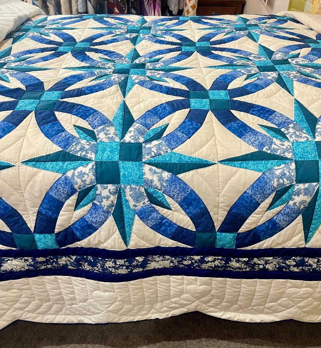 Blue Pattern Quilt — ForeverAmishMade | Est. 2010