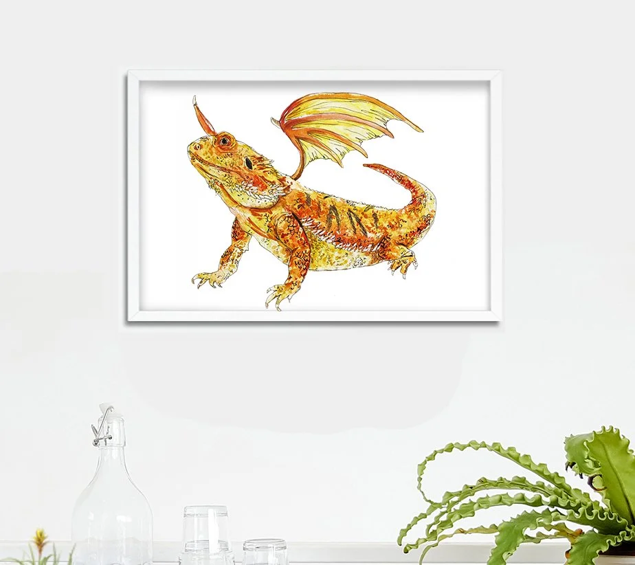 Bearded Dragon Print — Aquabun