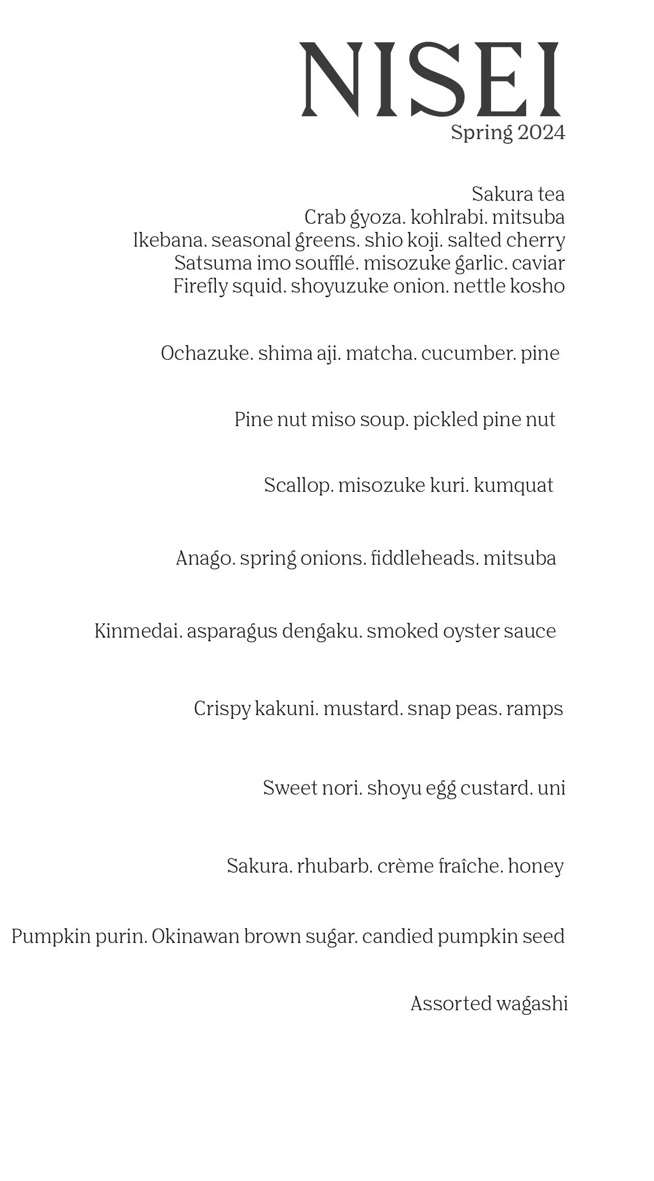Nisei - Japanese American Tasting Menu in San Francisco — Nisei
