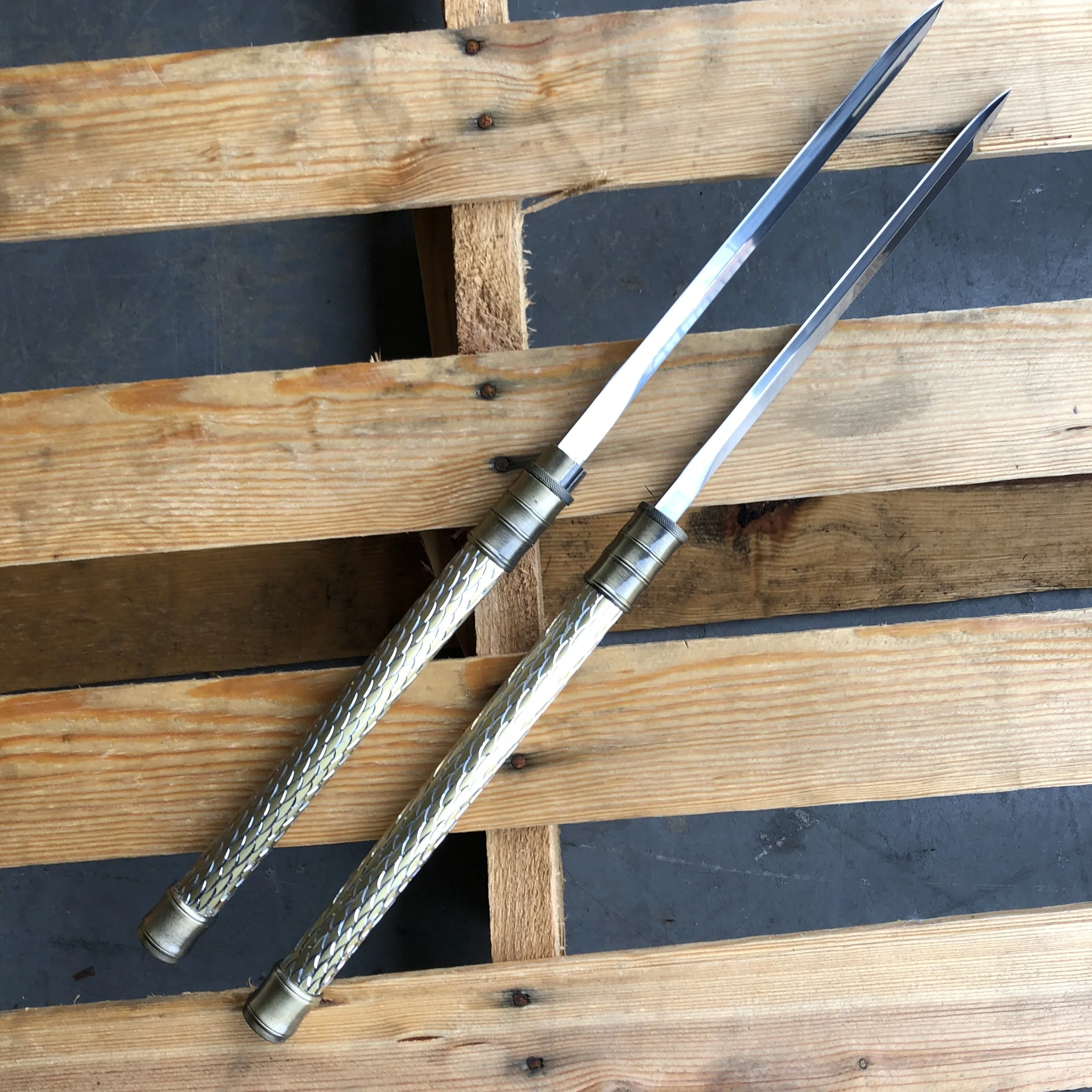 Espada Doble Tipo Baston Y Ninja Ninjato Katana (3 modelos) — Armaduras ...