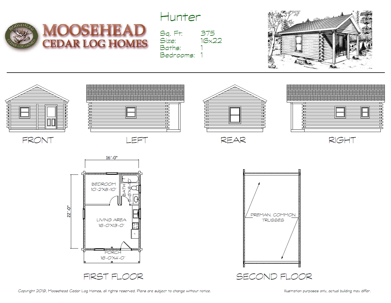 Hunter Cabin / Log Home — Moosehead Cedar Log Homes