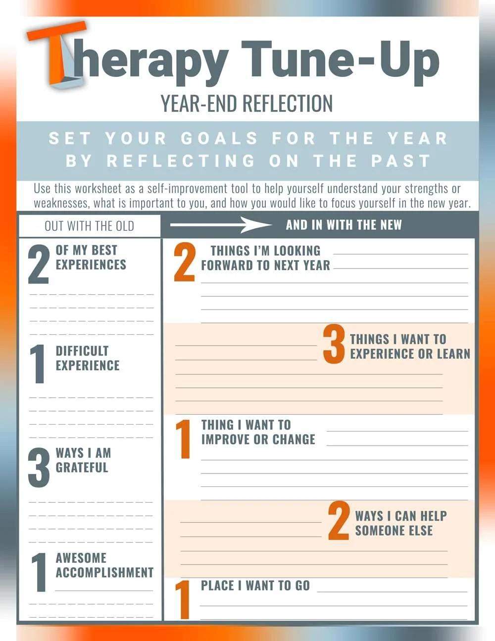 Therapy Tune-Up: Year-End Reflection — Tilton's Therapy
