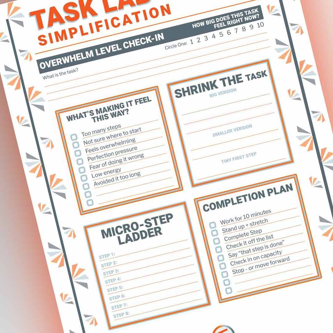 Task Lab Simplification — Tilton's Therapy