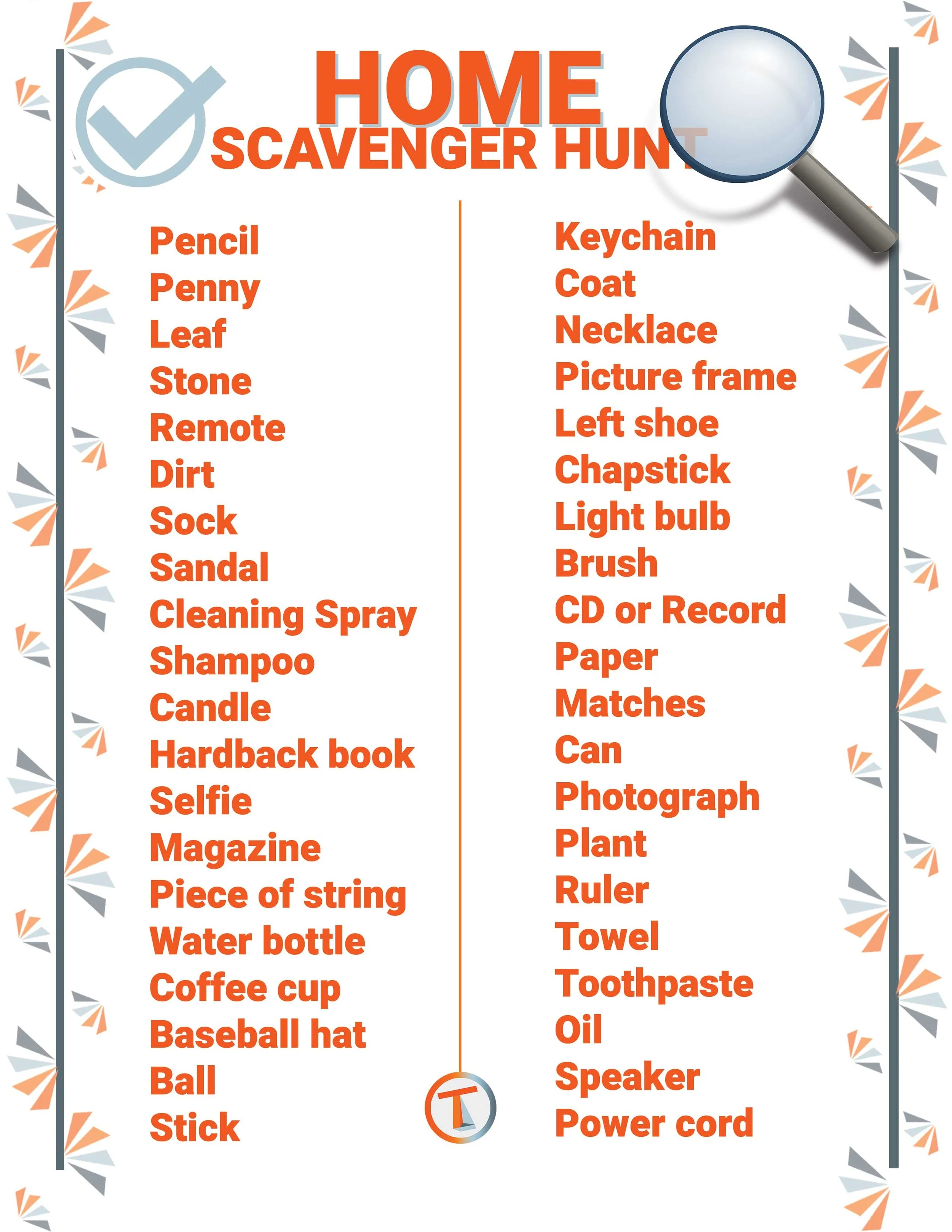Home Scavenger Hunt — Tilton's Therapy