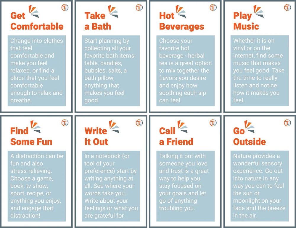Self-Soothing Cards — Tilton's Therapy