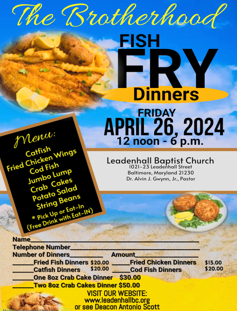 LBC Brotherhood's Friday Chicken & Fish Fry [April 2024] — LEADENHALL ...