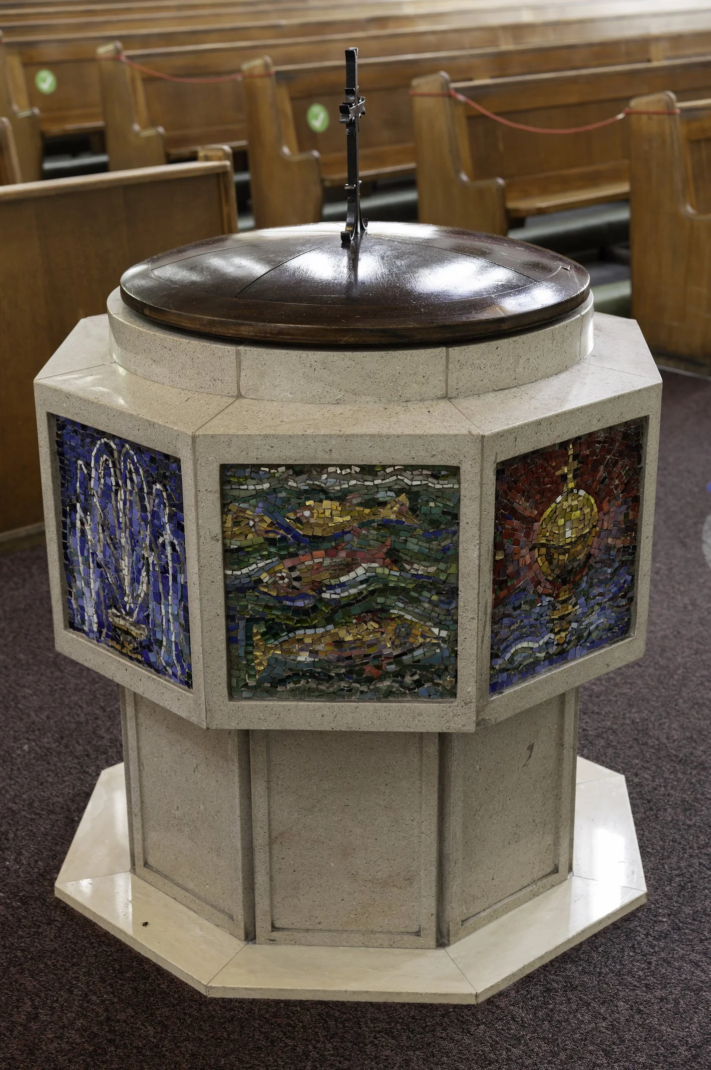 George Mayer-Marton: Mosaic of St Clare and font — Art + Christianity