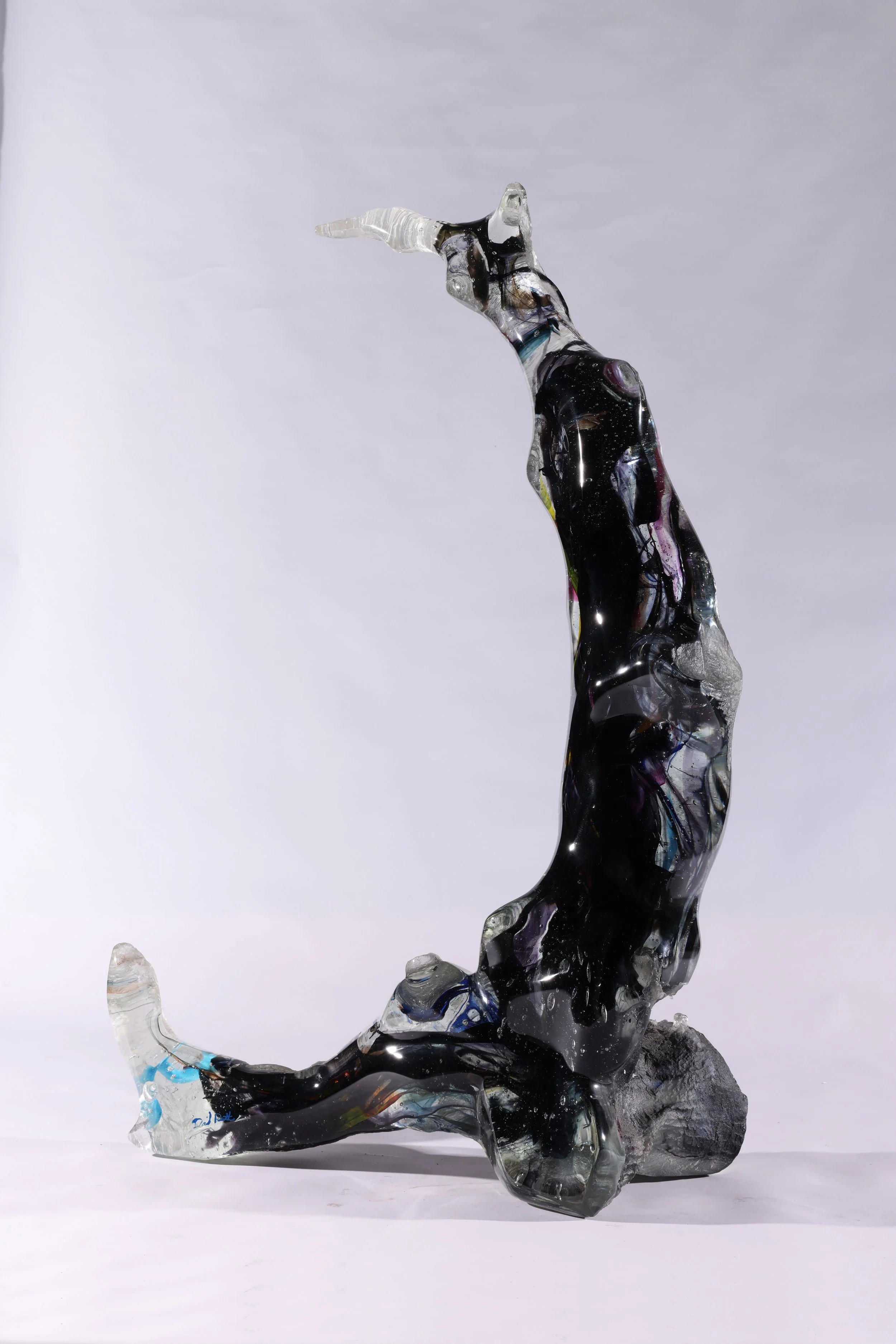 Large Cast Glass Sculpture — David Ruth Cast Glass