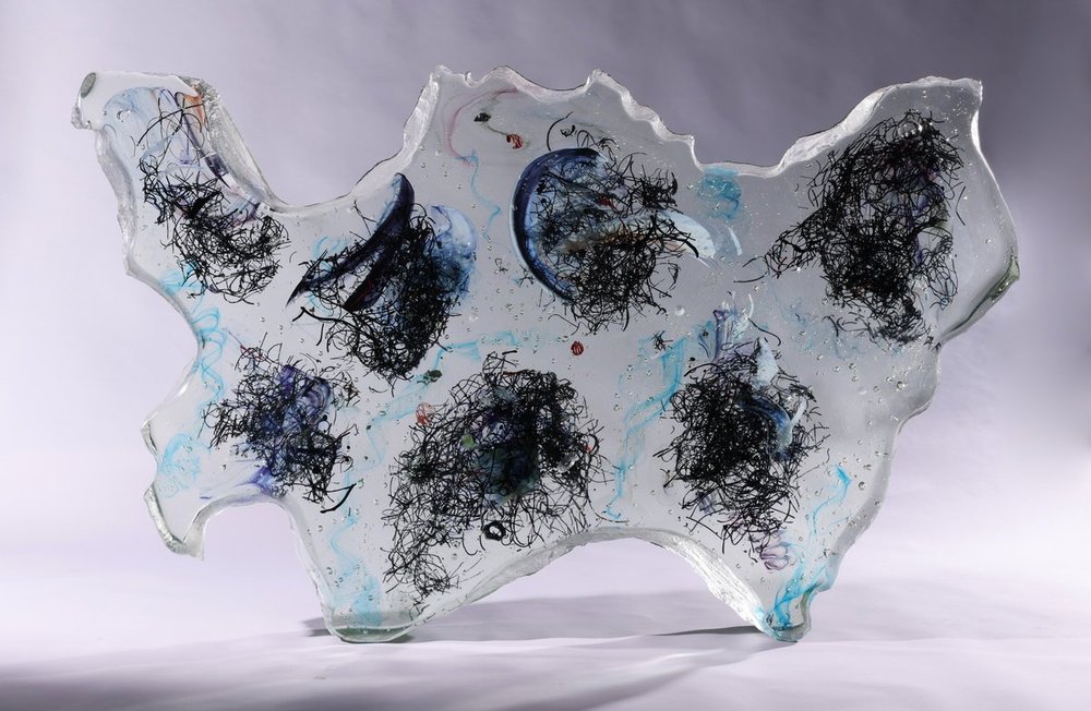 Large Cast Glass Sculpture — David Ruth Cast Glass