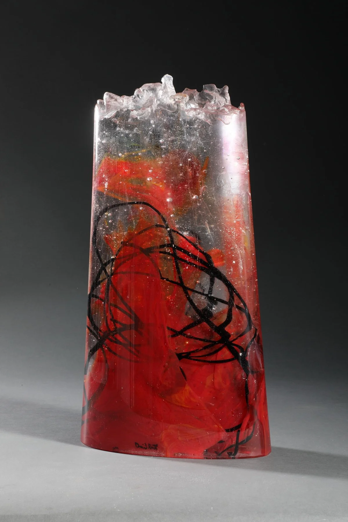 Small Cast Glass Sculpture - Ovals — David Ruth Cast Glass