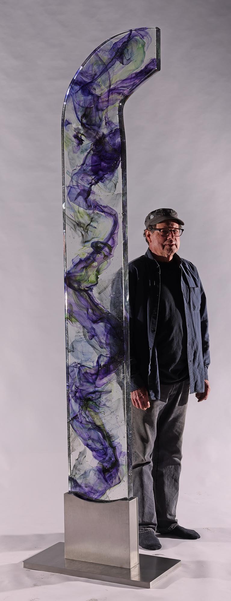 Large Cast Glass Sculpture — David Ruth Cast Glass