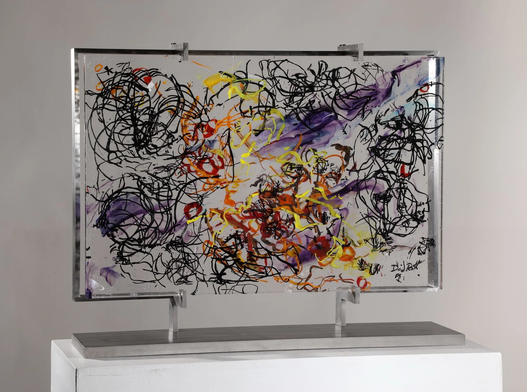 Large Cast Glass Sculpture — David Ruth Cast Glass
