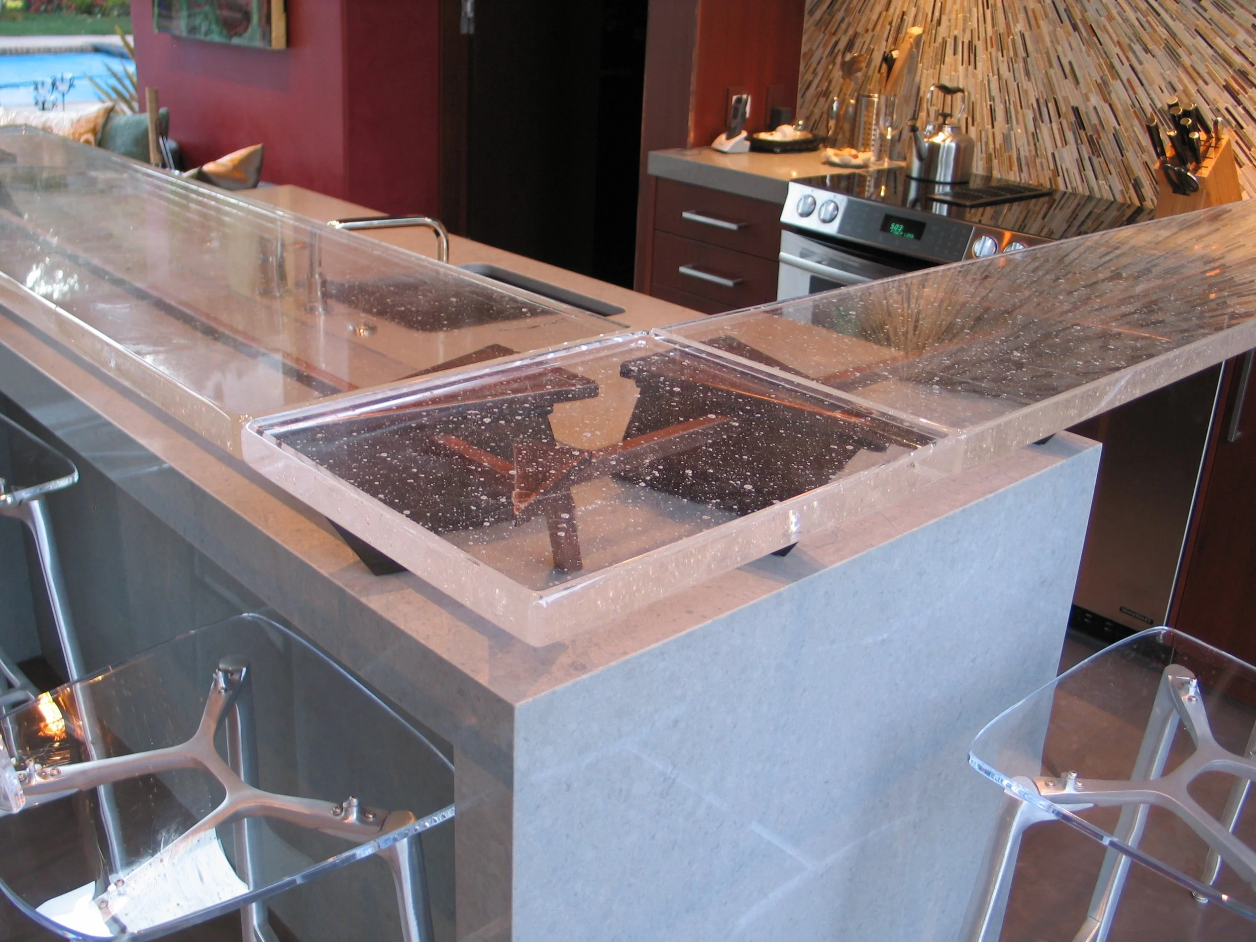 Architectural Cast Glass - Tables and Counter Tops — David Ruth Glass