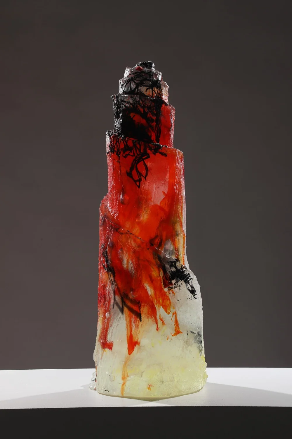 Small Cast Glass Sculpture - Spirals — David Ruth Cast Glass