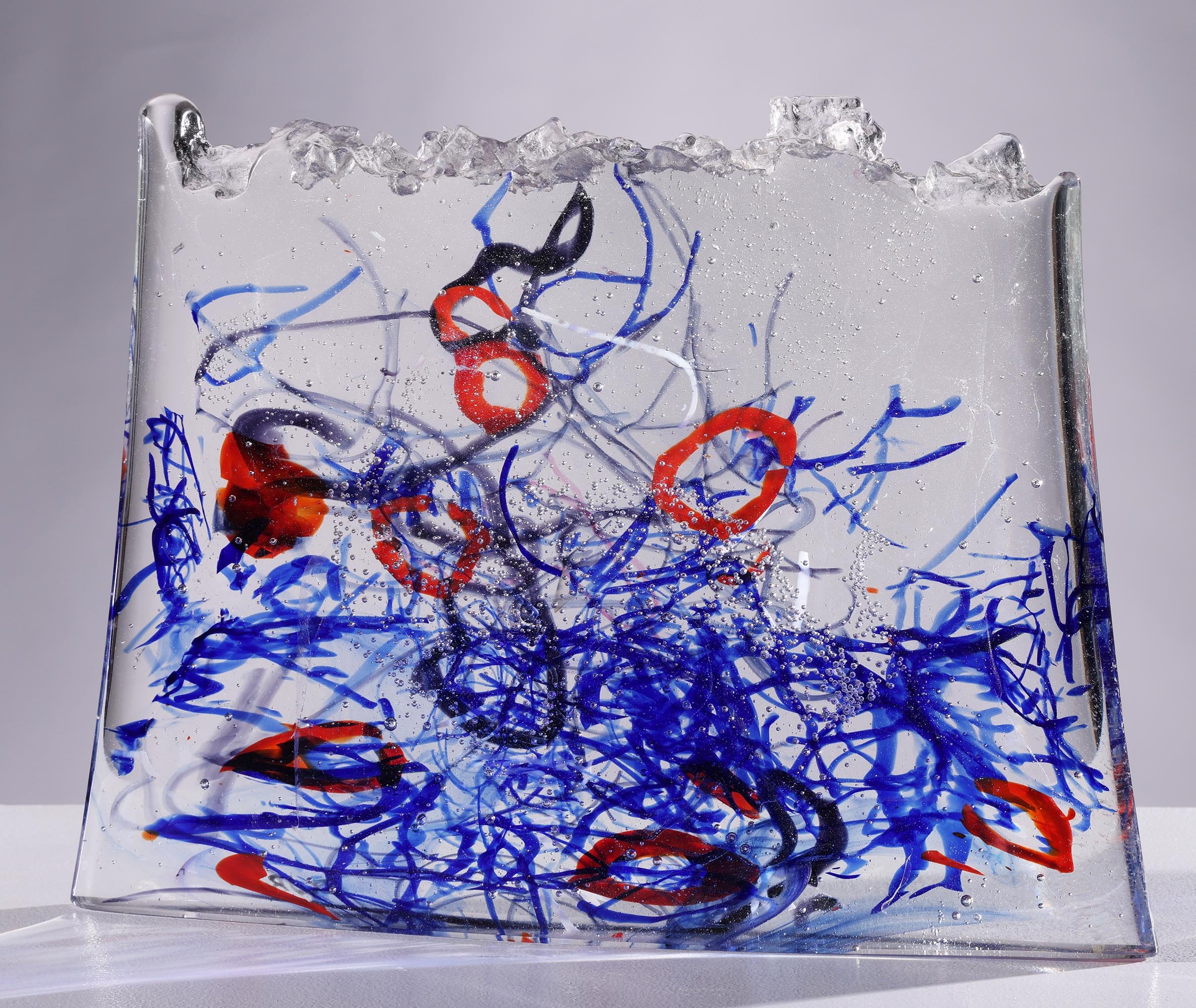 Small Cast Glass Sculpture - Ovals — David Ruth Cast Glass