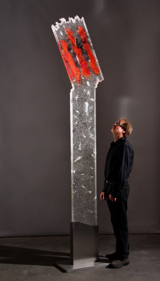 Large Cast Glass Sculpture — David Ruth Cast Glass