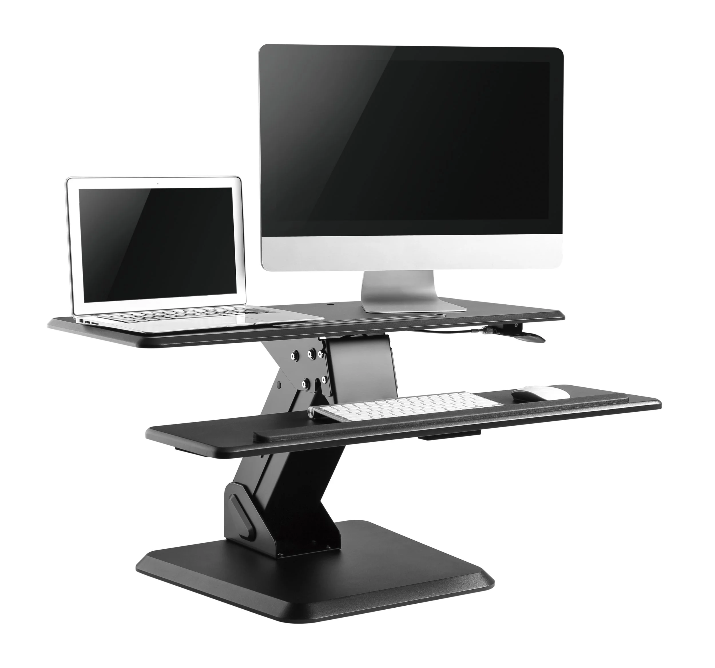 [Legacy] Gas Spring Sit-Stand Desktop Workstation - Black Finish ...