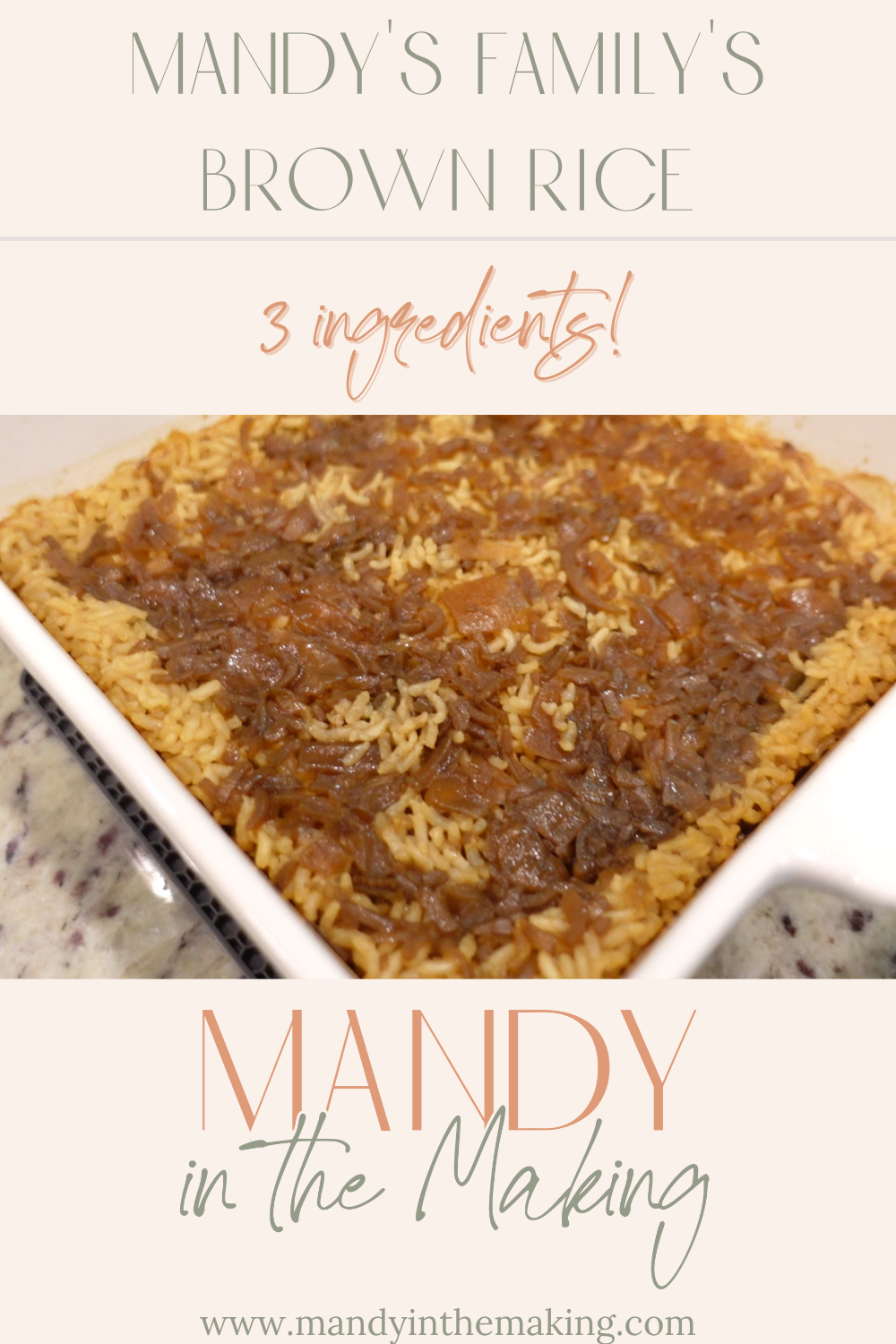 Mandy’s Family’s Brown Rice — Mandy in the Making | Meals & More on YouTube