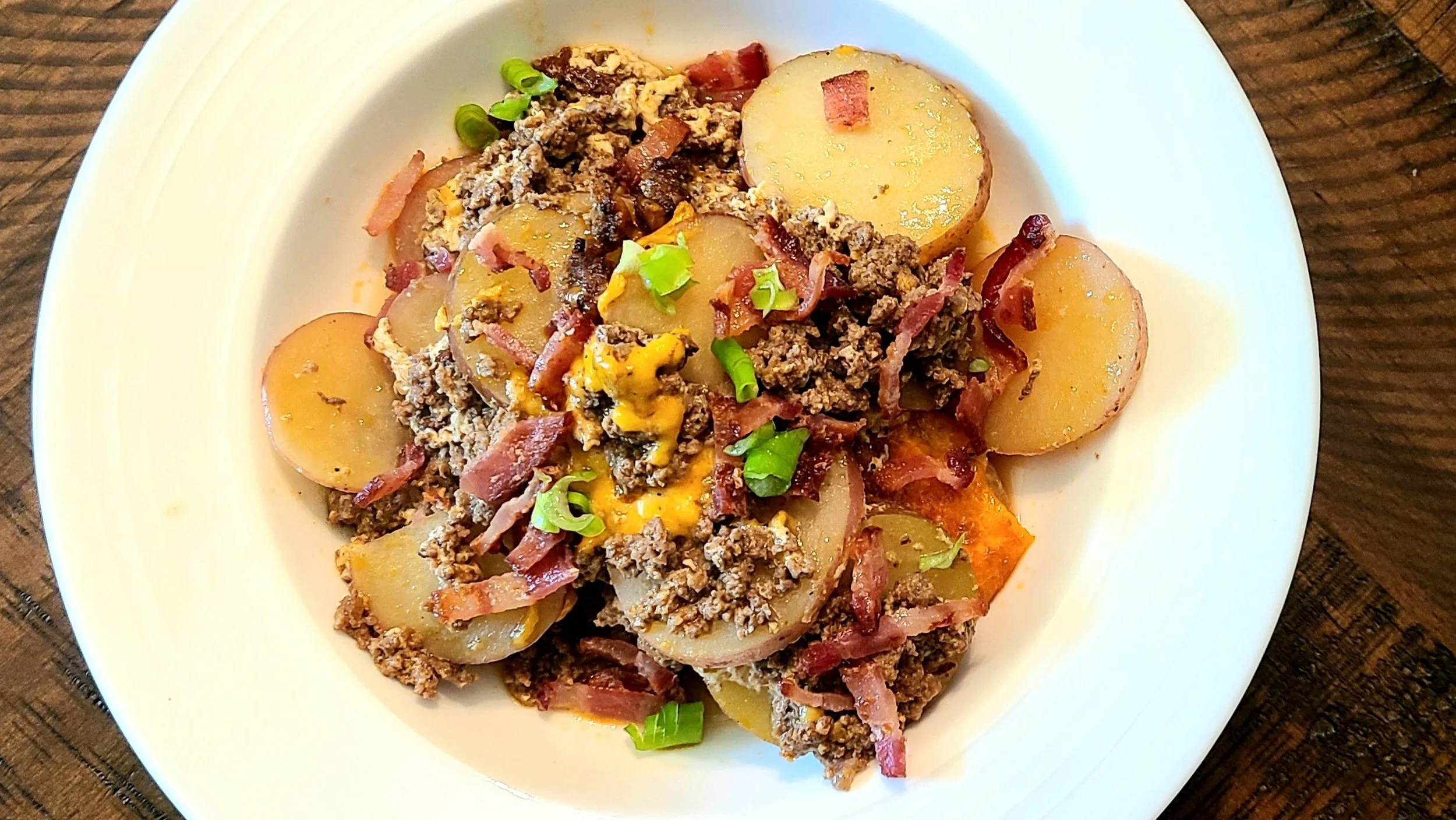 Loaded Ground Beef and Potatoes Skillet — Mandy in the Making | Meals ...